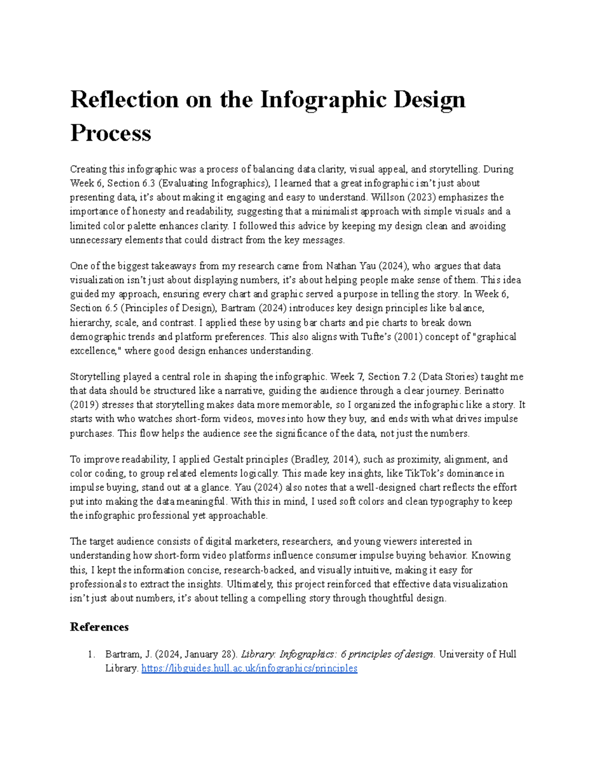 Assignment 2: Reflection on Infographic Design Process - Studocu