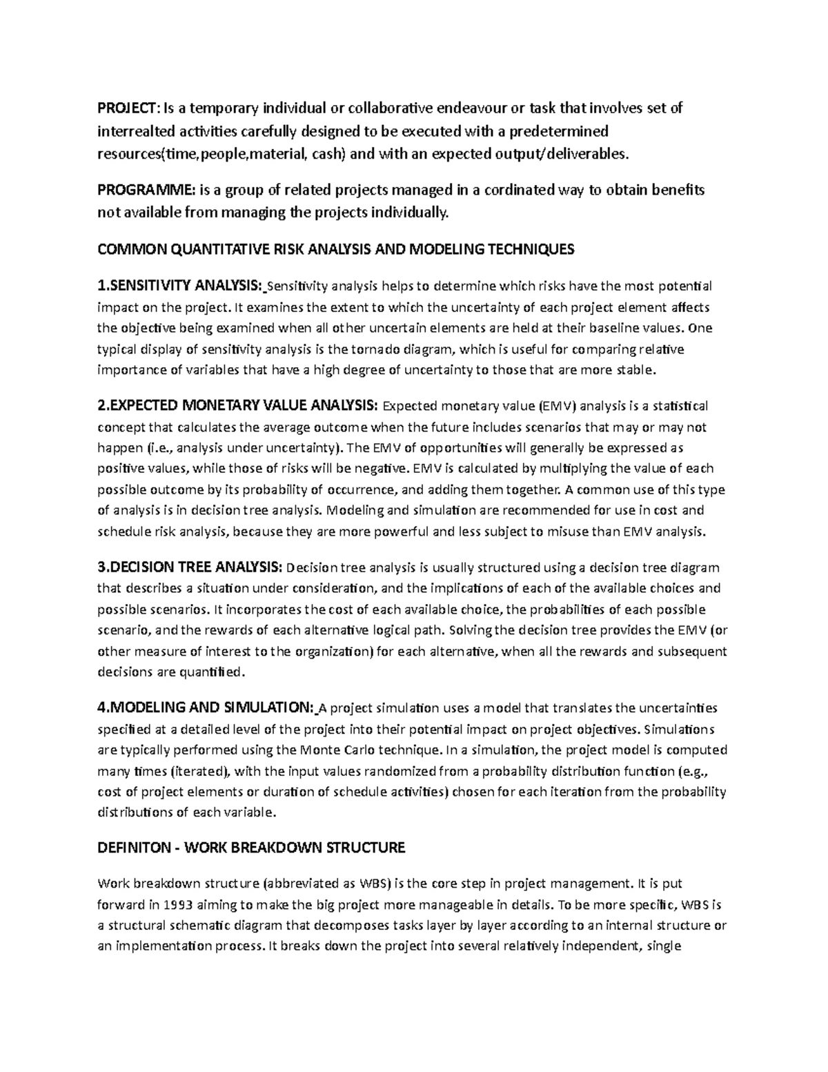 Project Management Notes - PROJECT MANAGEMENT COURSE CONTENTS: 1 ...