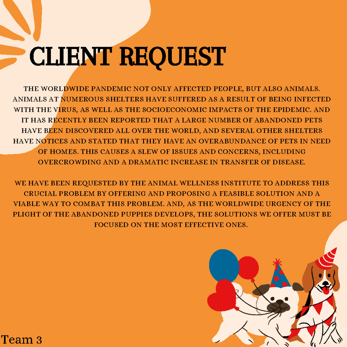 Client Request TEAM 3 - CLIENT REQUEST THE WORLDWIDE PANDEMIC NOT ONLY ...