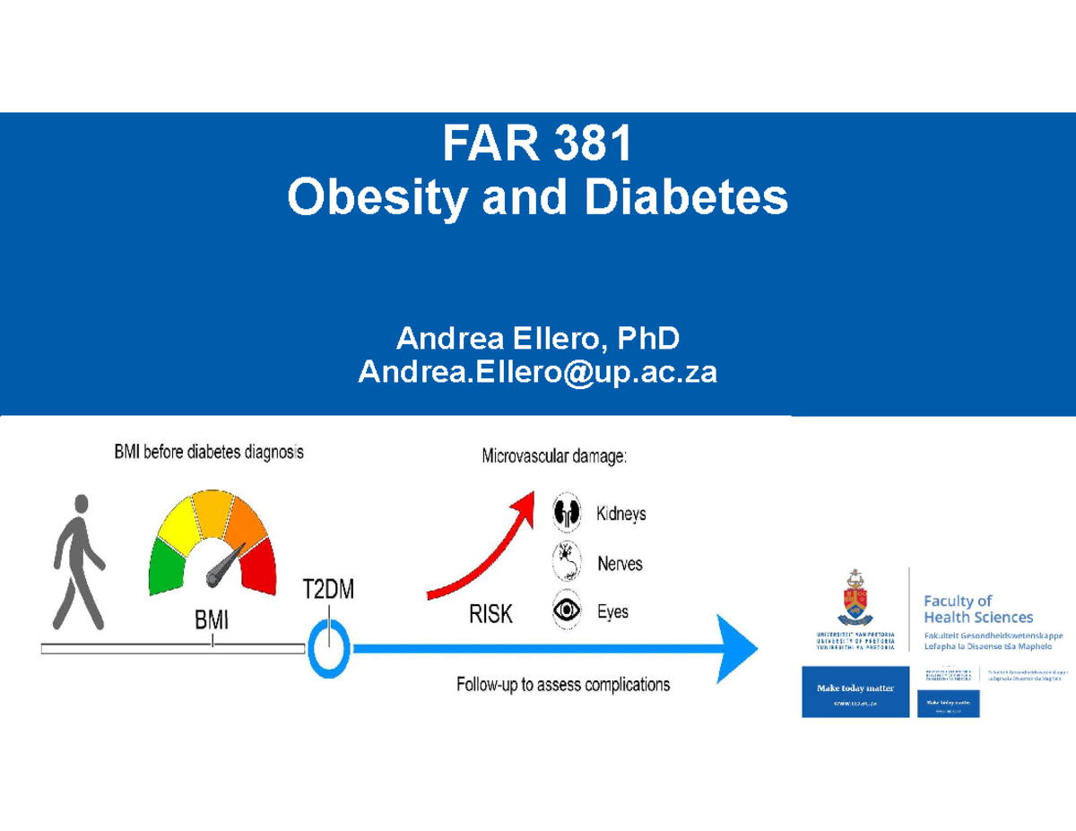 FAR 381: Obesity and Diabetes Overview - Studocu