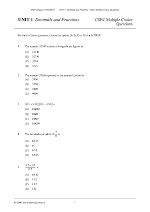 Csec Add maths syllabus - Effective for examinations from May–June 20 ...
