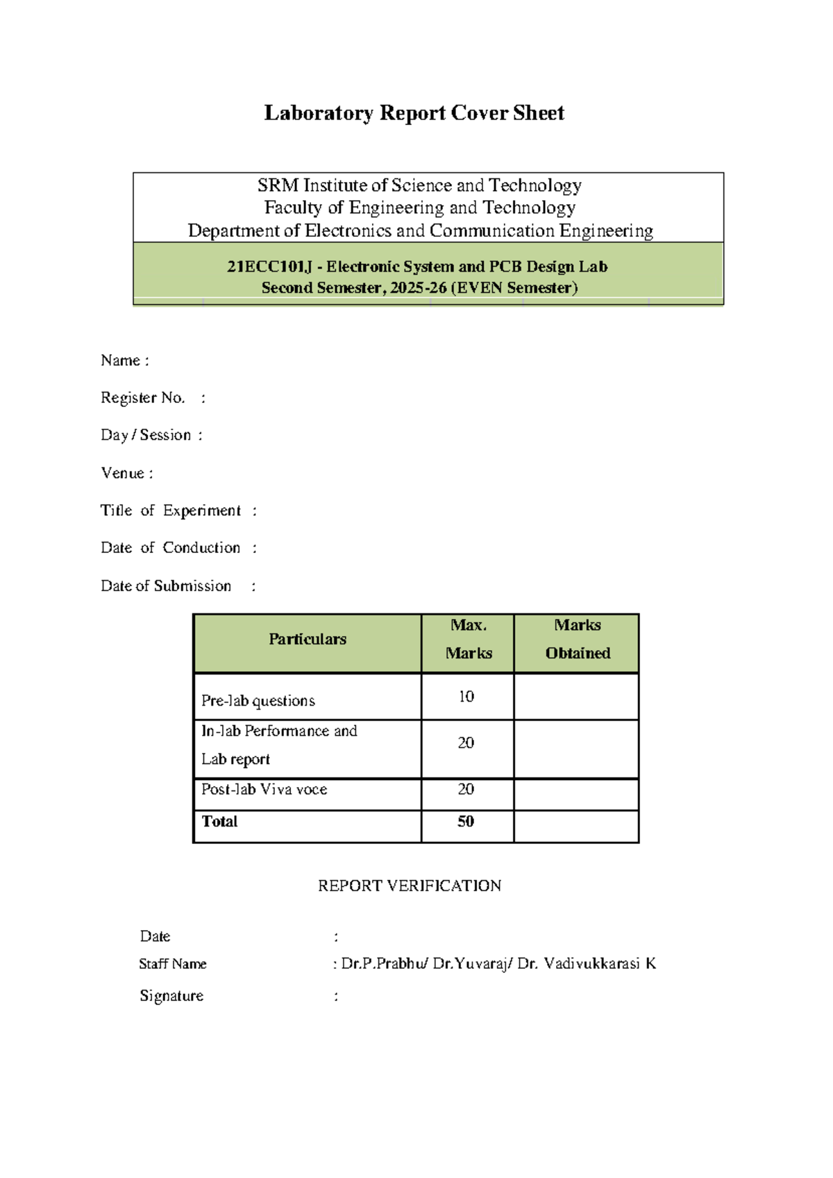 Experiment 9 - Schematic & PCB Design Lab Report 21ECC101J - Studocu