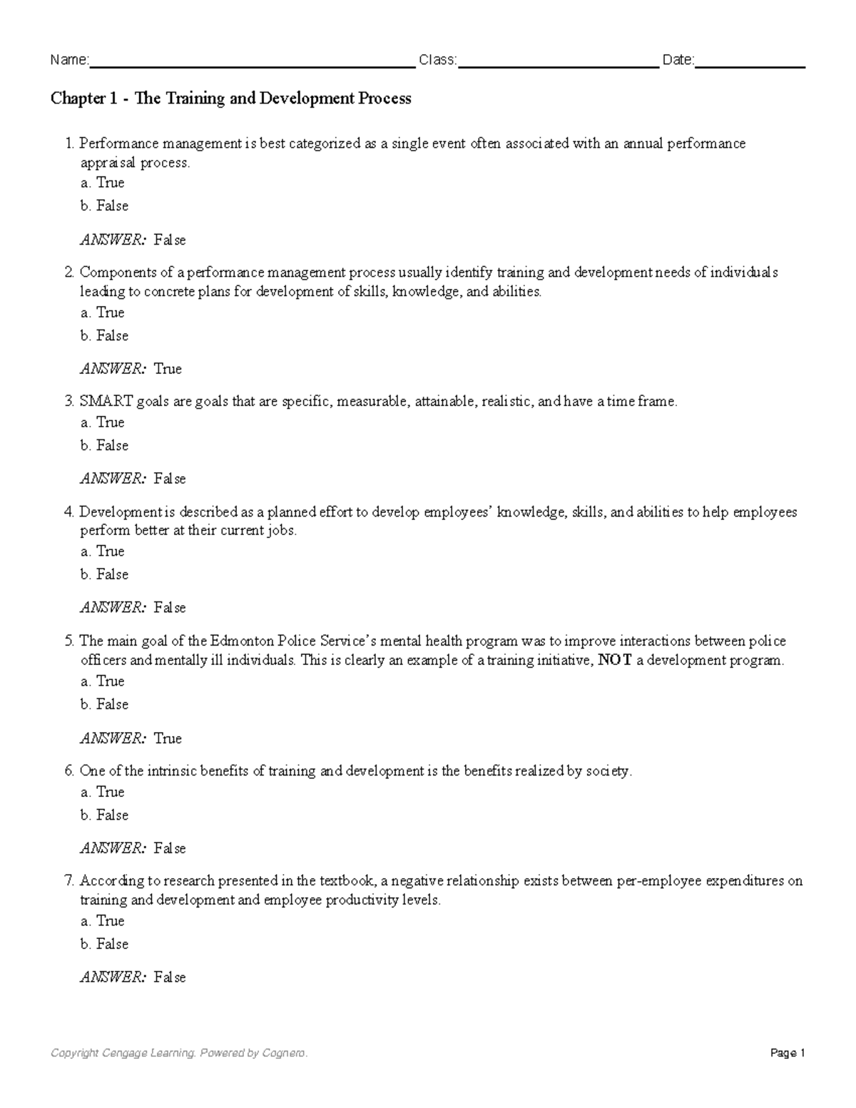 Chapter 1 The Training and Development Process - - Studocu