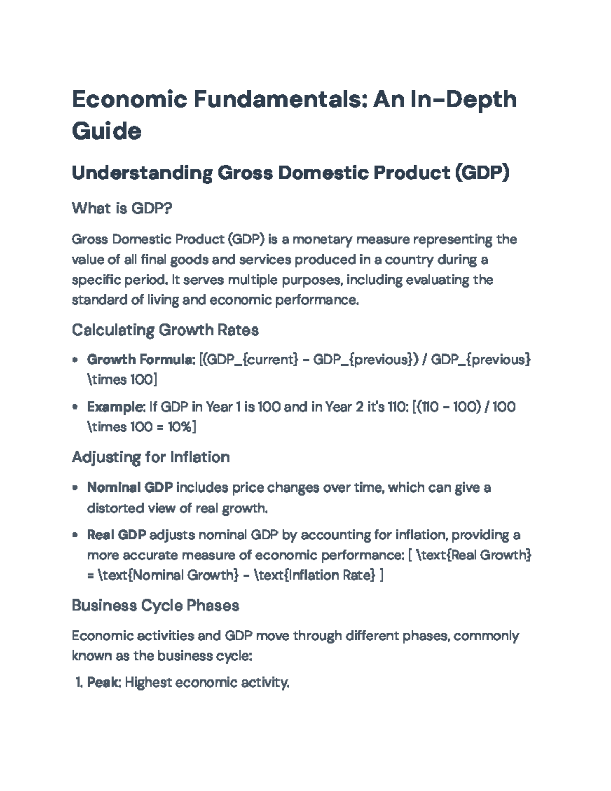 Economic Fundamentals: GDP, Inflation, and Fiscal Policy Overview ...