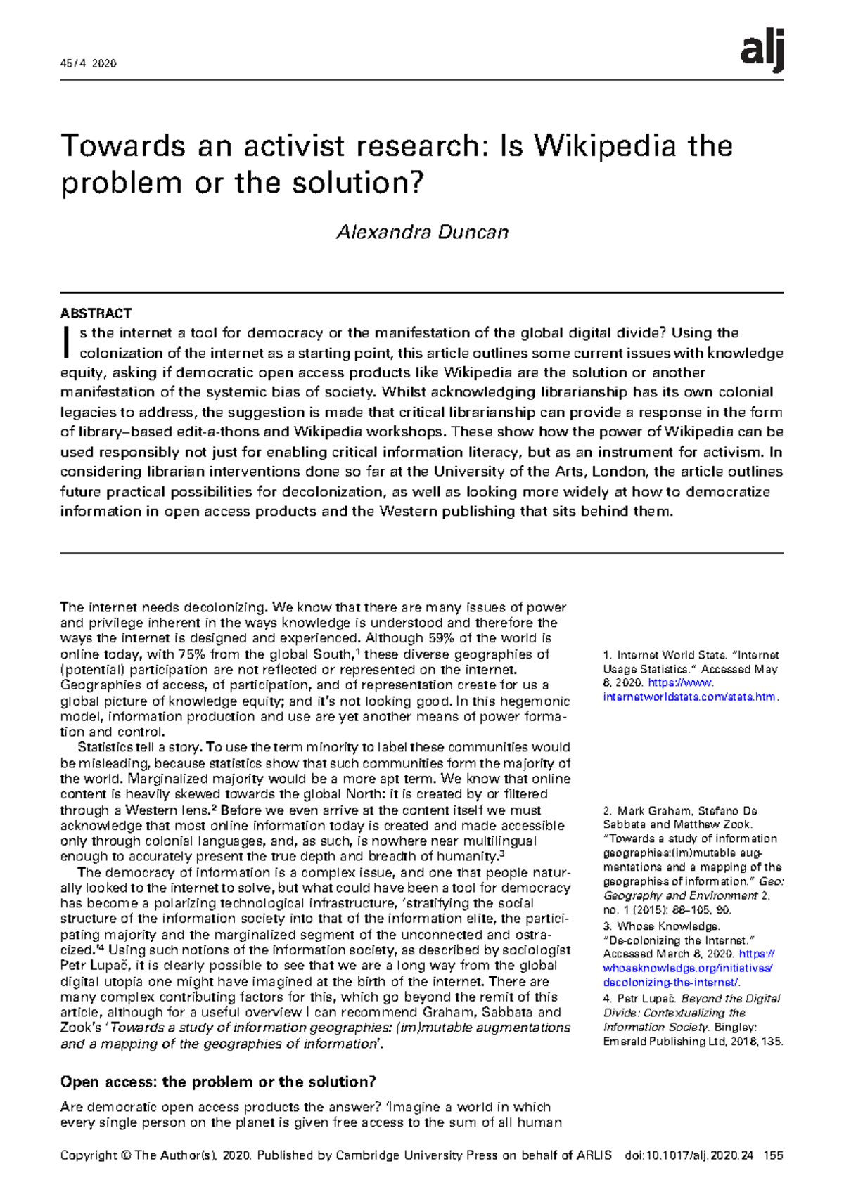 Towards Activist Research: Analyzing Wikipedia's Role in Decolonization ...