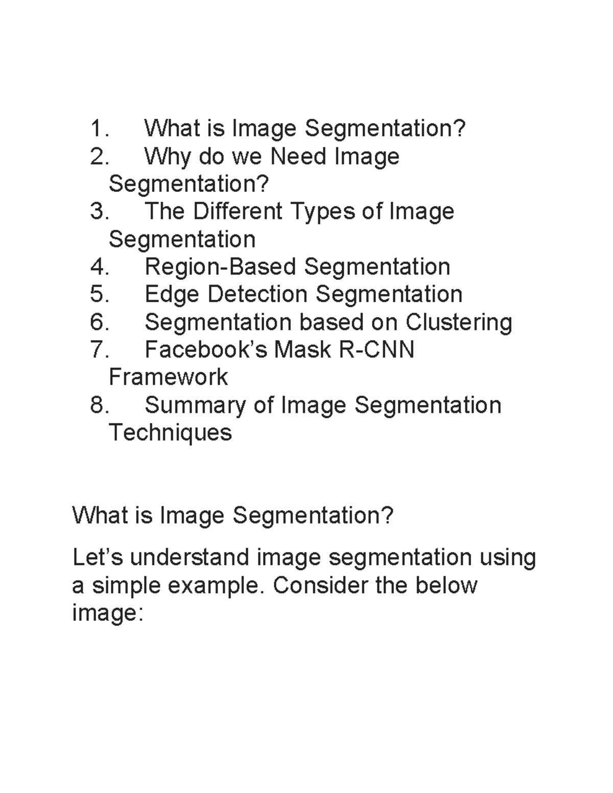 Image Segmentation Techniques Explained in Python for CS101 - Studocu