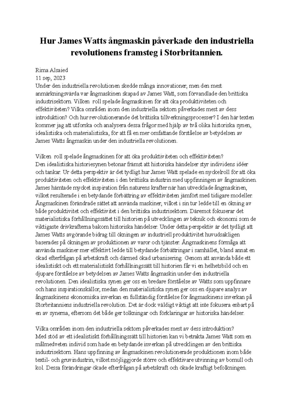 Hur James Watts ångmaskin påverkade den industriella revolutionens ...