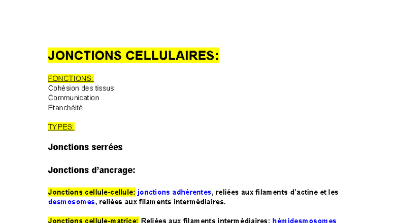 Jonctions Cellulaires: Fonctions et Types - Biologie Cellulaire 101 ...