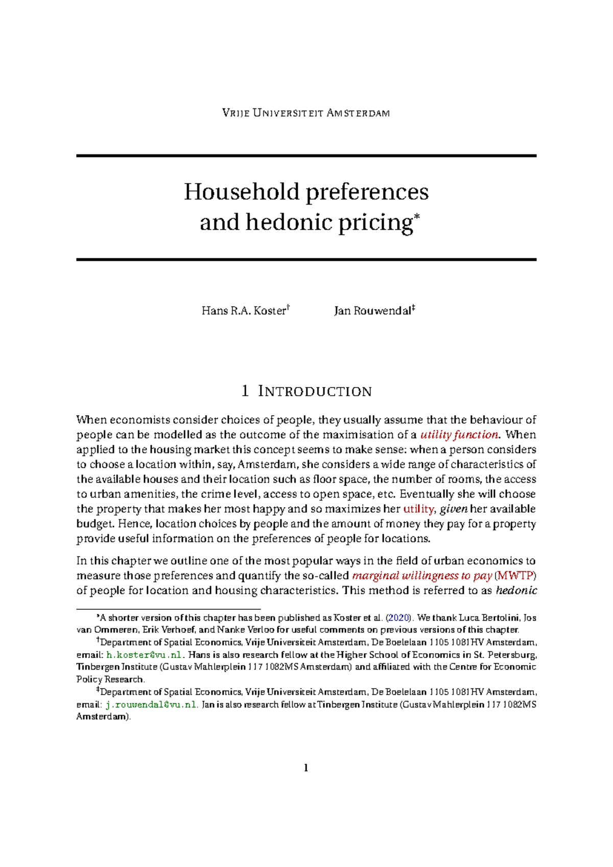 Hedonic Pricing Analysis: Household Preferences and MWTP Insights ...