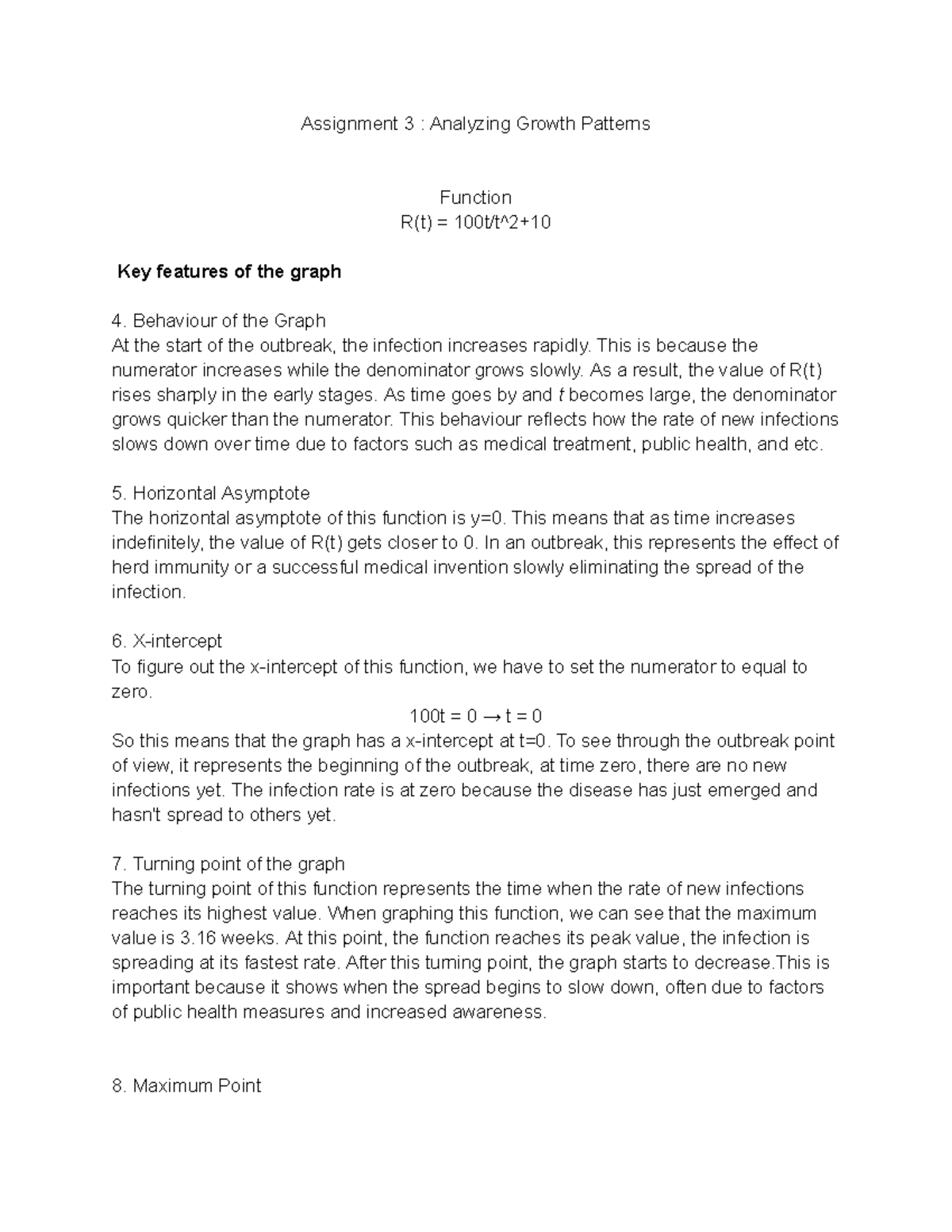 Assignment 3: Analyzing Growth Patterns of R(t) Function - Studocu