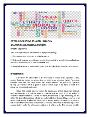 Ethics Module - Developing Virtue as Habit - Lesson 3: THE MORAL AGENT: DEVELOPING VIRTUE AS ...