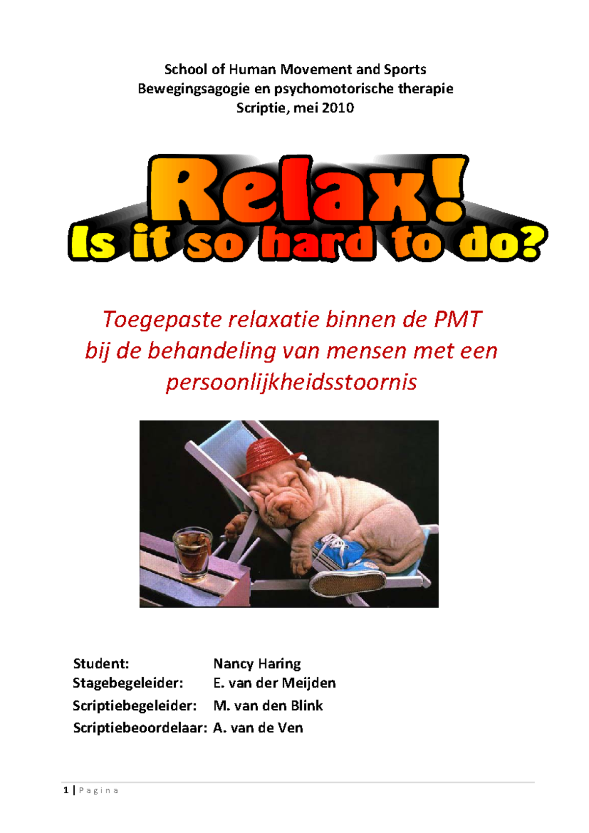 Scriptie PMT: Effect van Toegepaste Relaxatie bij ...