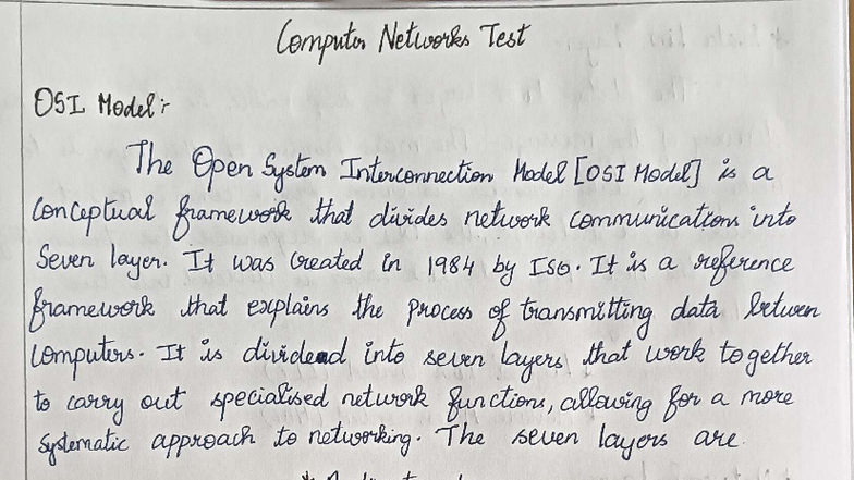OSI Model Overview (CN) - Understanding the Seven Layers - Studocu