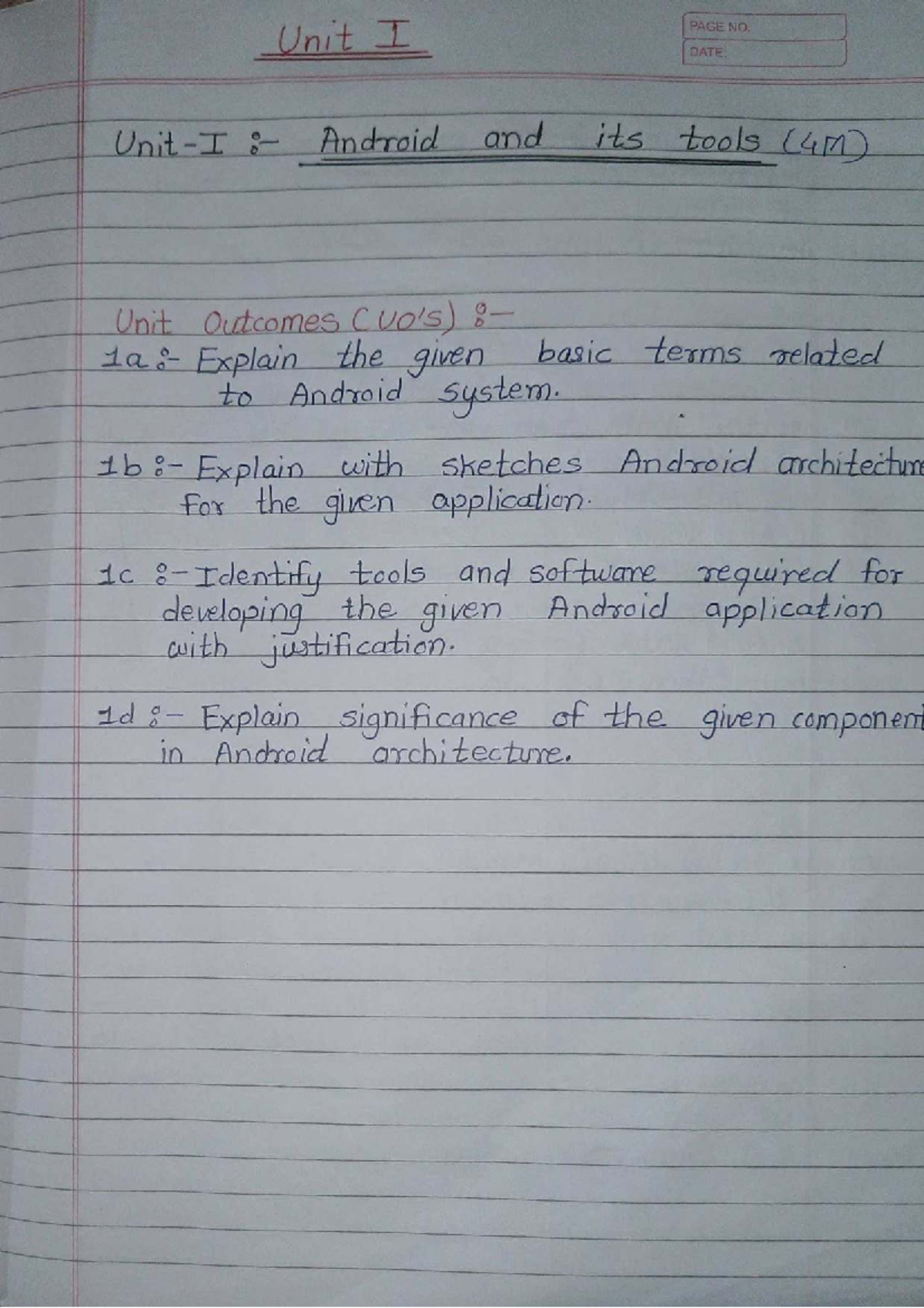 MAD UT1 notes - Management unit 1 note.s - Unit I PAGE NO. DATE ...