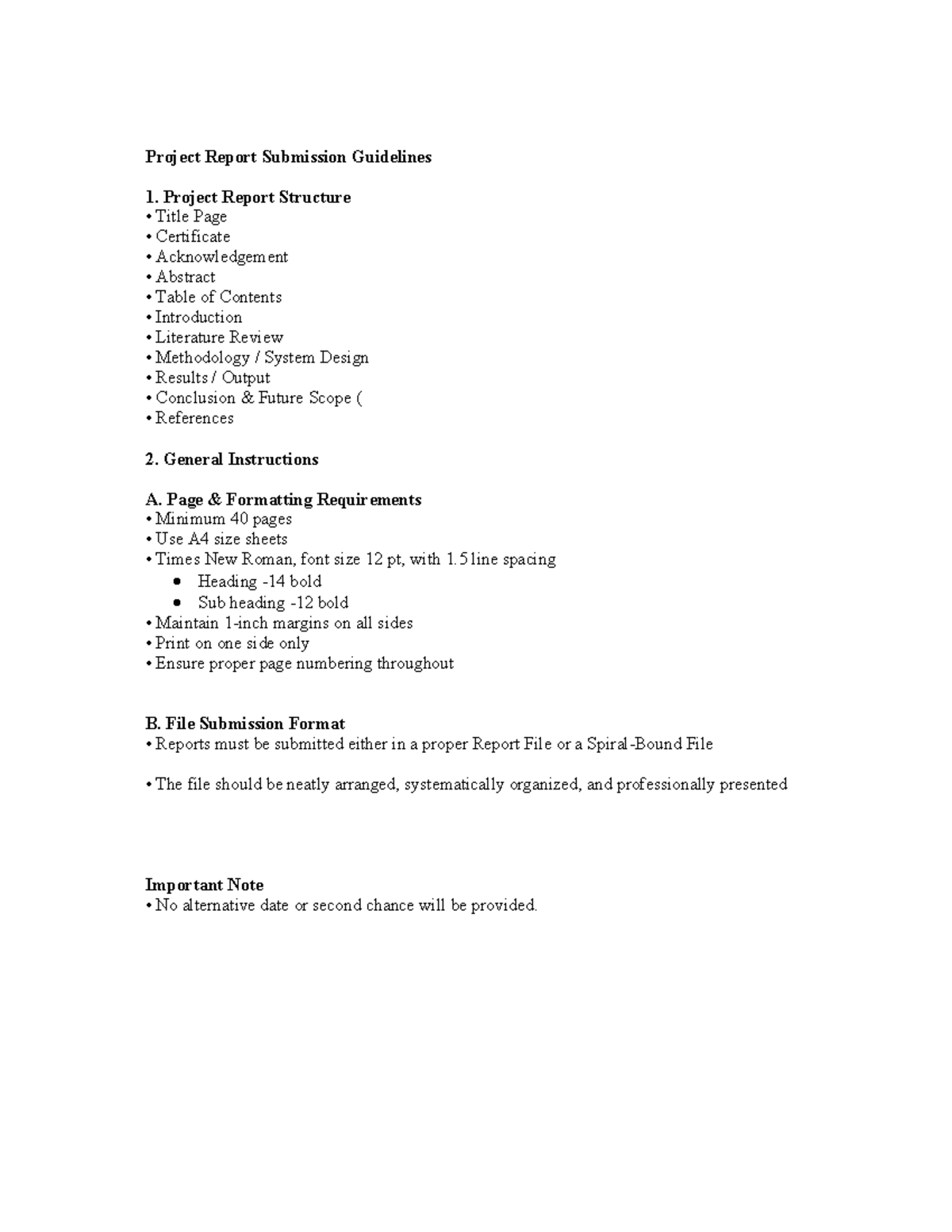 Project Report Submission Guidelines (PRSG) - Studocu