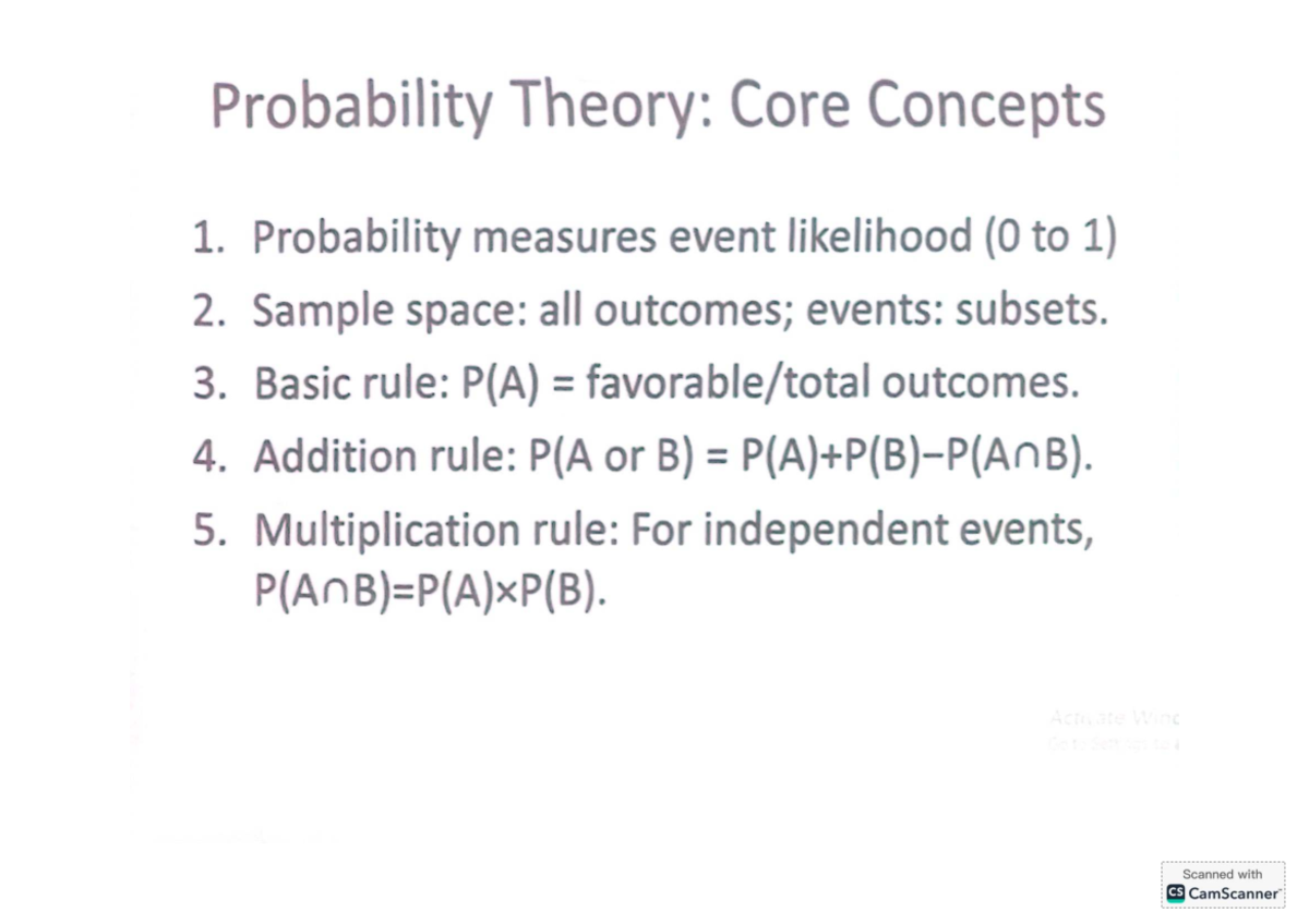 Probability Theory: Key Concepts and Applications in Biostatistics ...