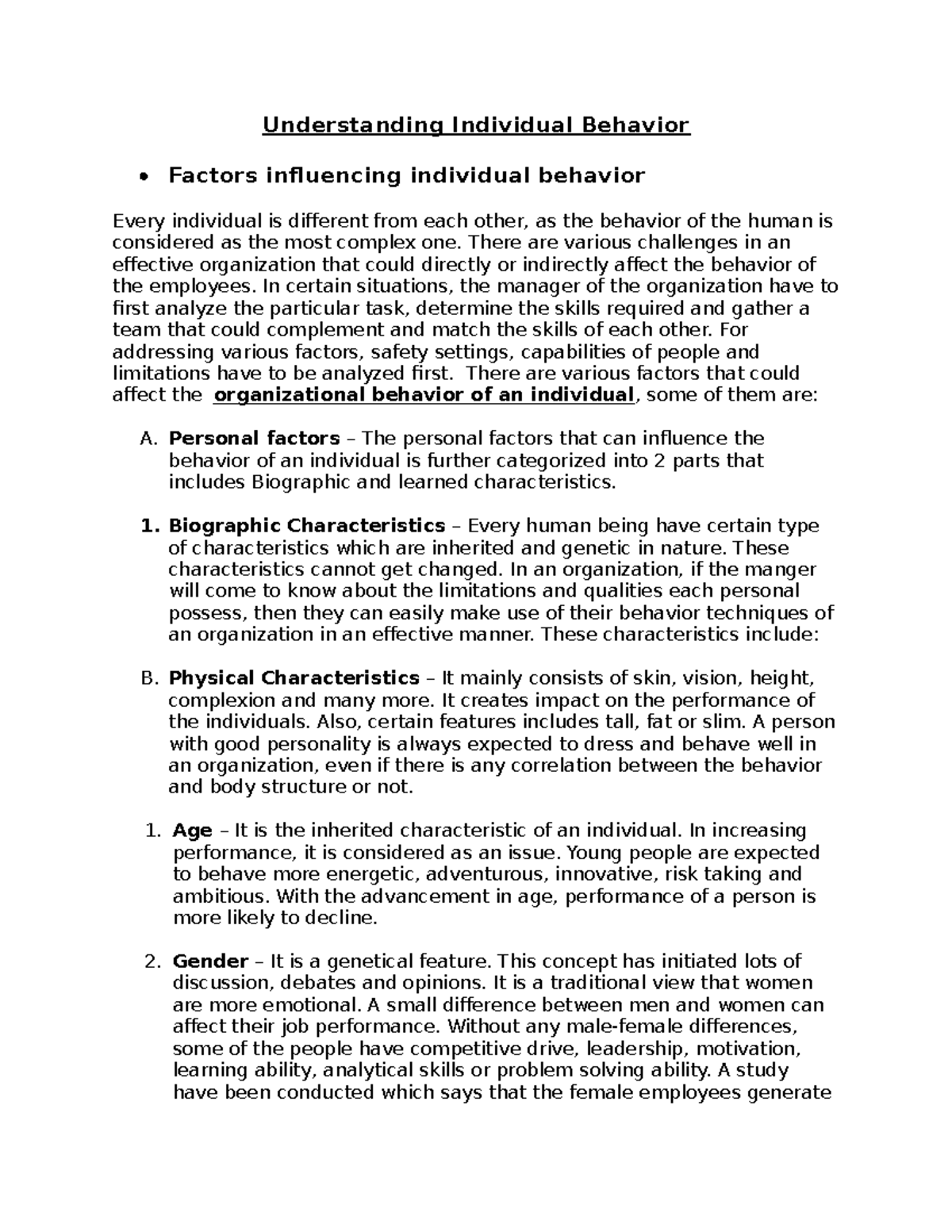 Understanding Individual Behavior pathfit - Understanding Individual ...