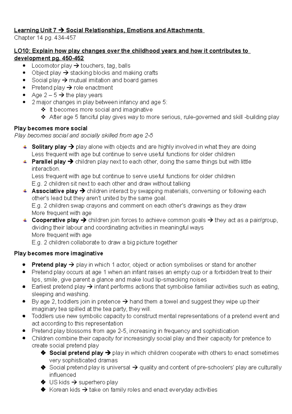 PSYC6212 LU7 - Summary Developmental Psychology - Learning Unit 7 ...