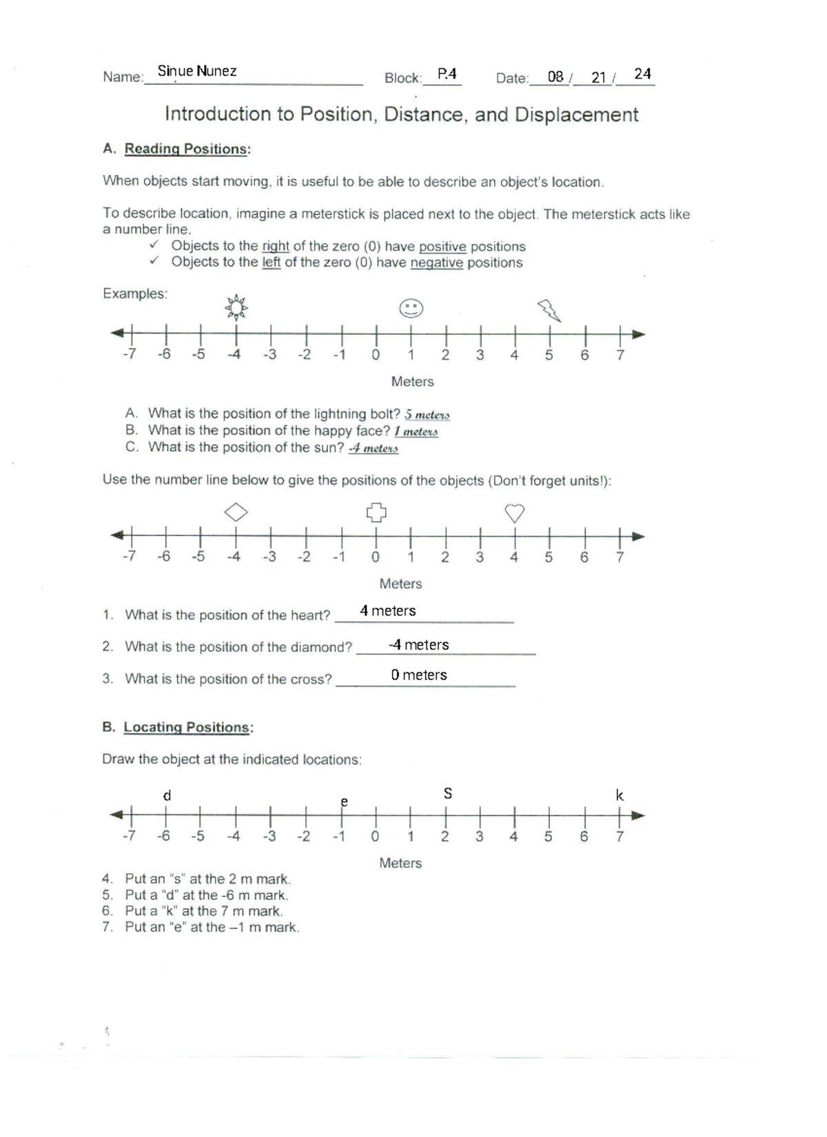 P1 Intro to Position, Distance, and Displacement - Studocu