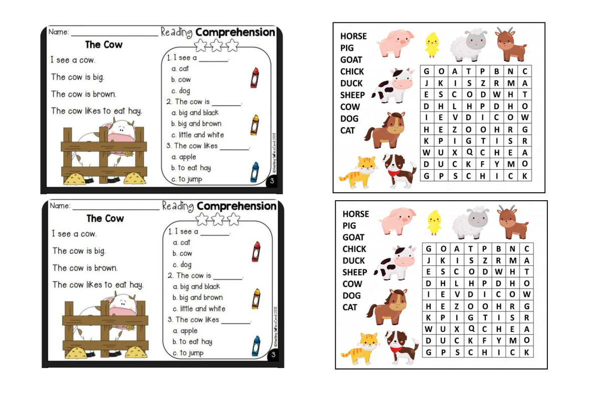 Reading Comprehension: The Cow - Grados 4 y 5 - Studocu