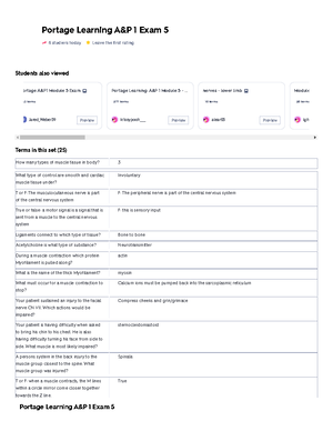 Muscle quiz - module 5 quiz - Module 5: Problem Set Results for Stacey ...