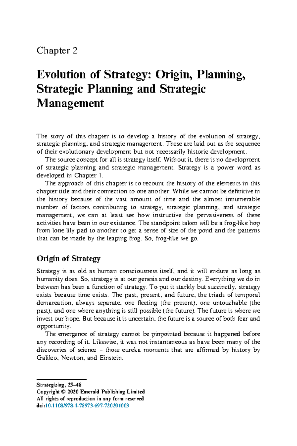 Article 7 - Evolution of Strategic Management 2020 - Chapter 2 ...