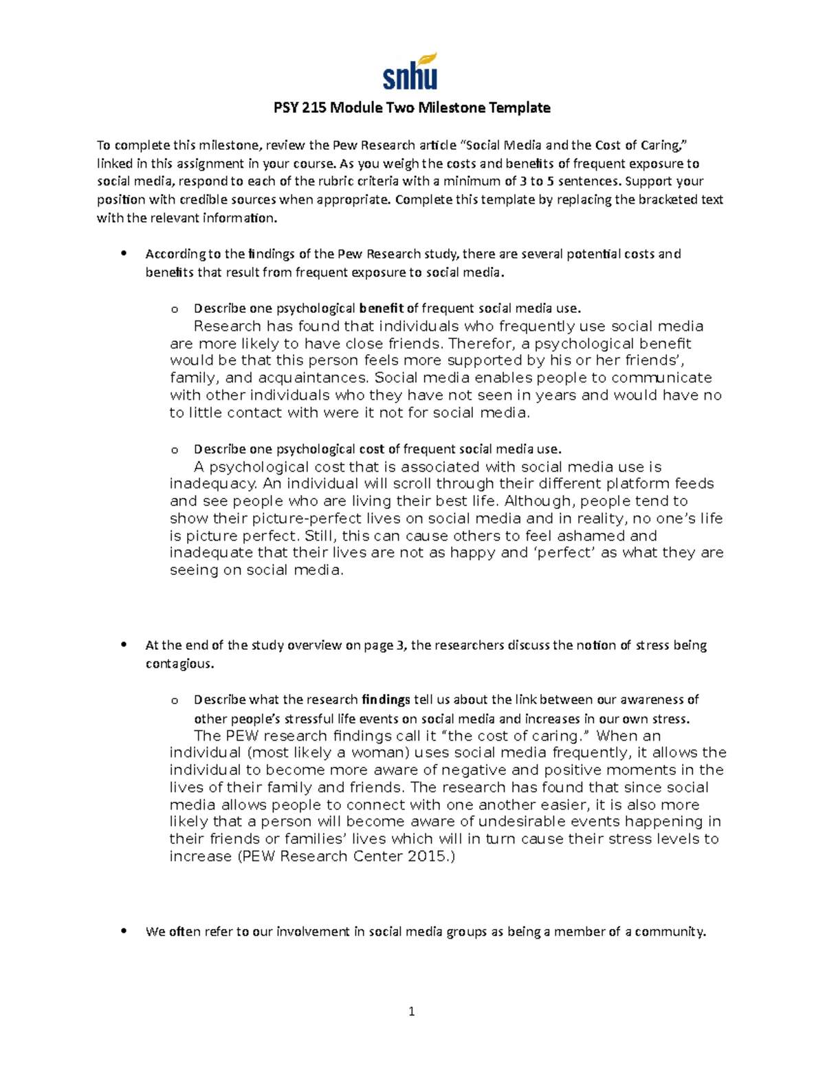 PSY215 Week 5 Discussion - 5-1 Discussion: Treatment Approaches for ...