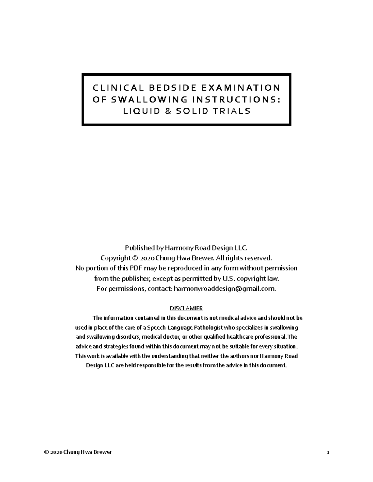 Clinical Bedside Swallowing Exam: Liquid & Solid Trials Instructions ...