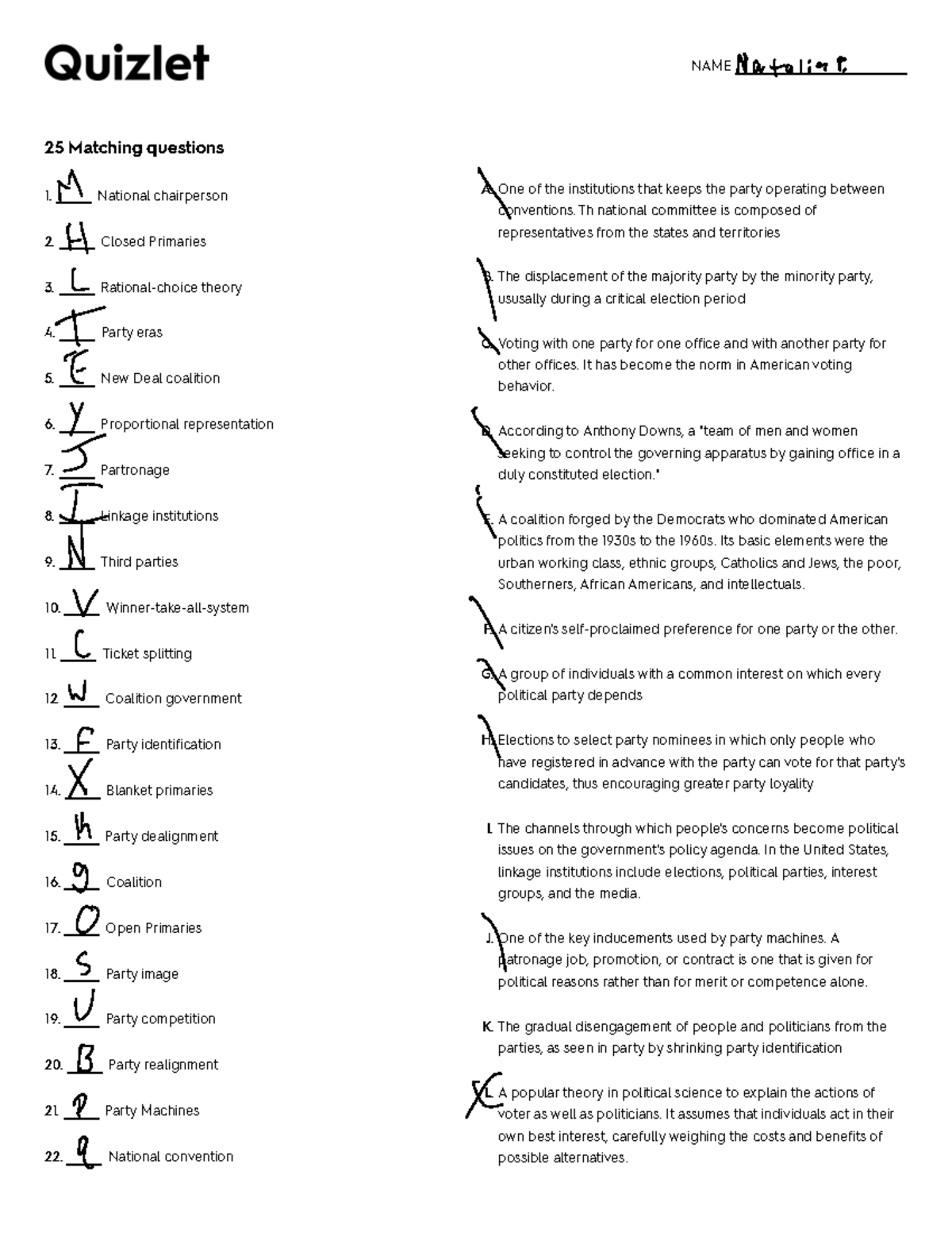 AP Government Chapter 8 Political Parties Quizlet Study Guide - Studocu