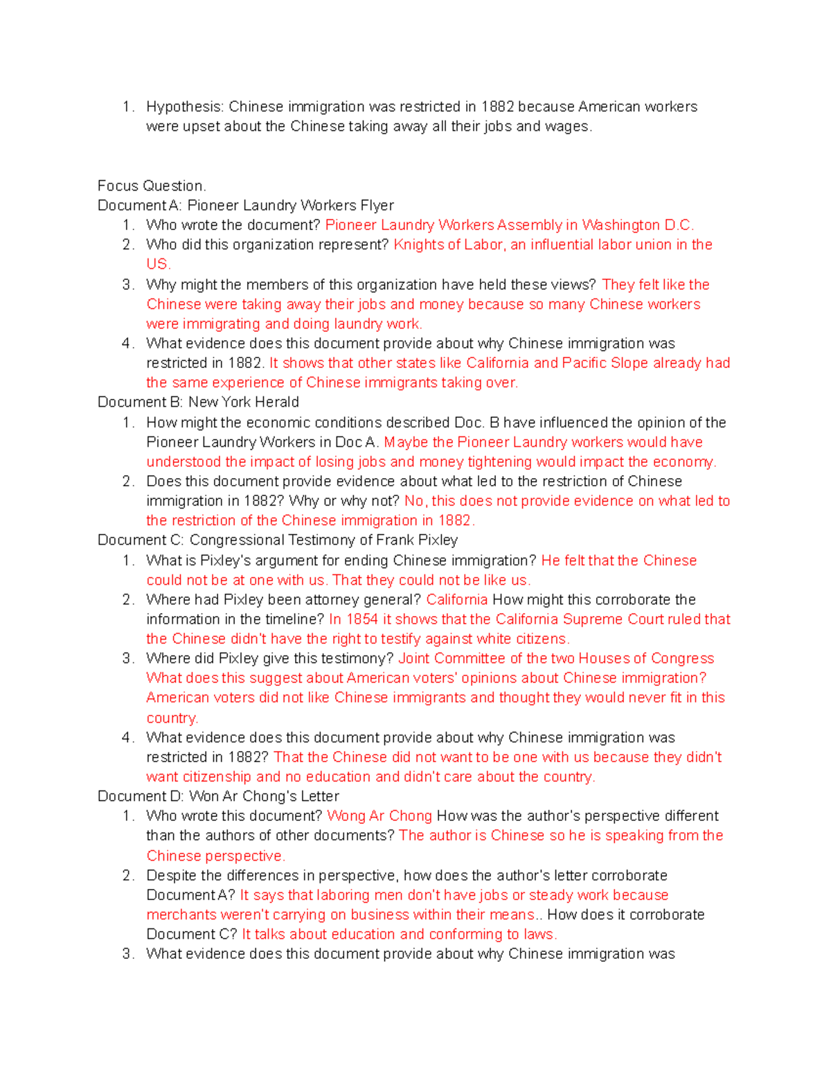 Chinese Exclusion Act 2: Analyzing Immigration Restrictions of 1882 ...