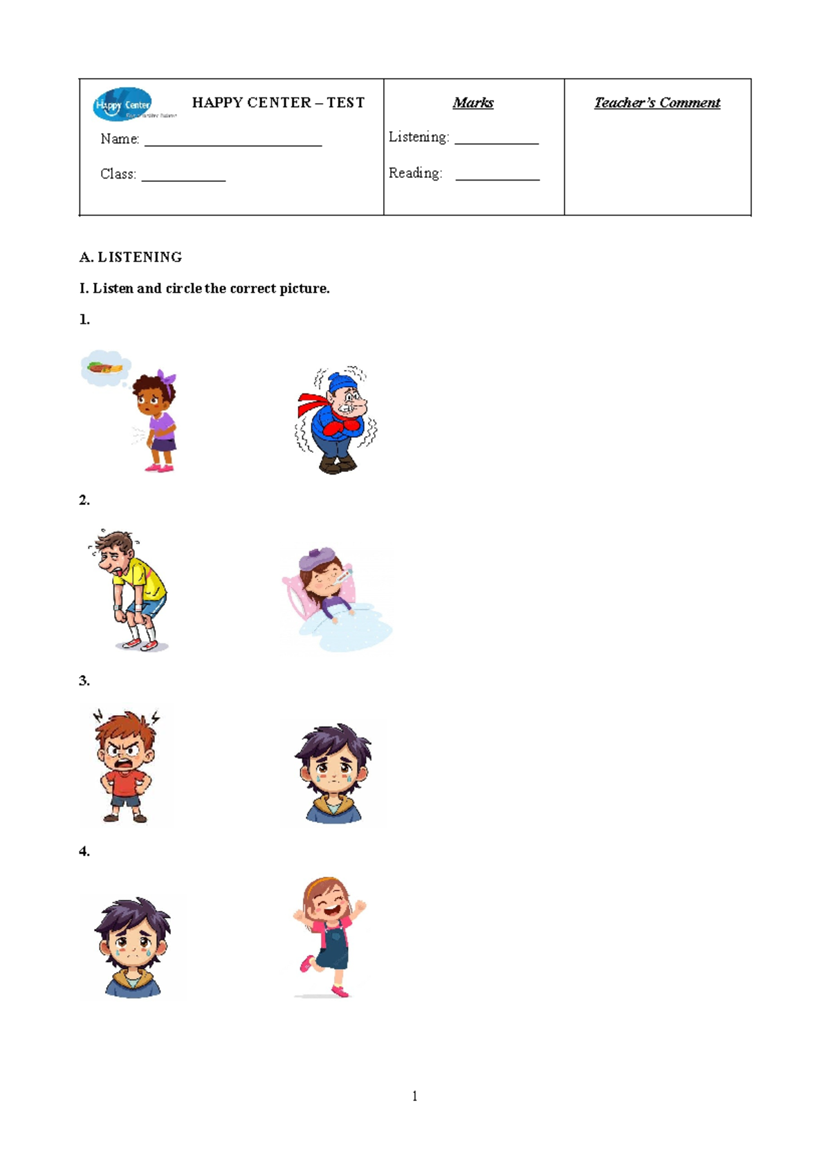 G4 2 - English Listening & Reading Test for Grade 4 - Studocu