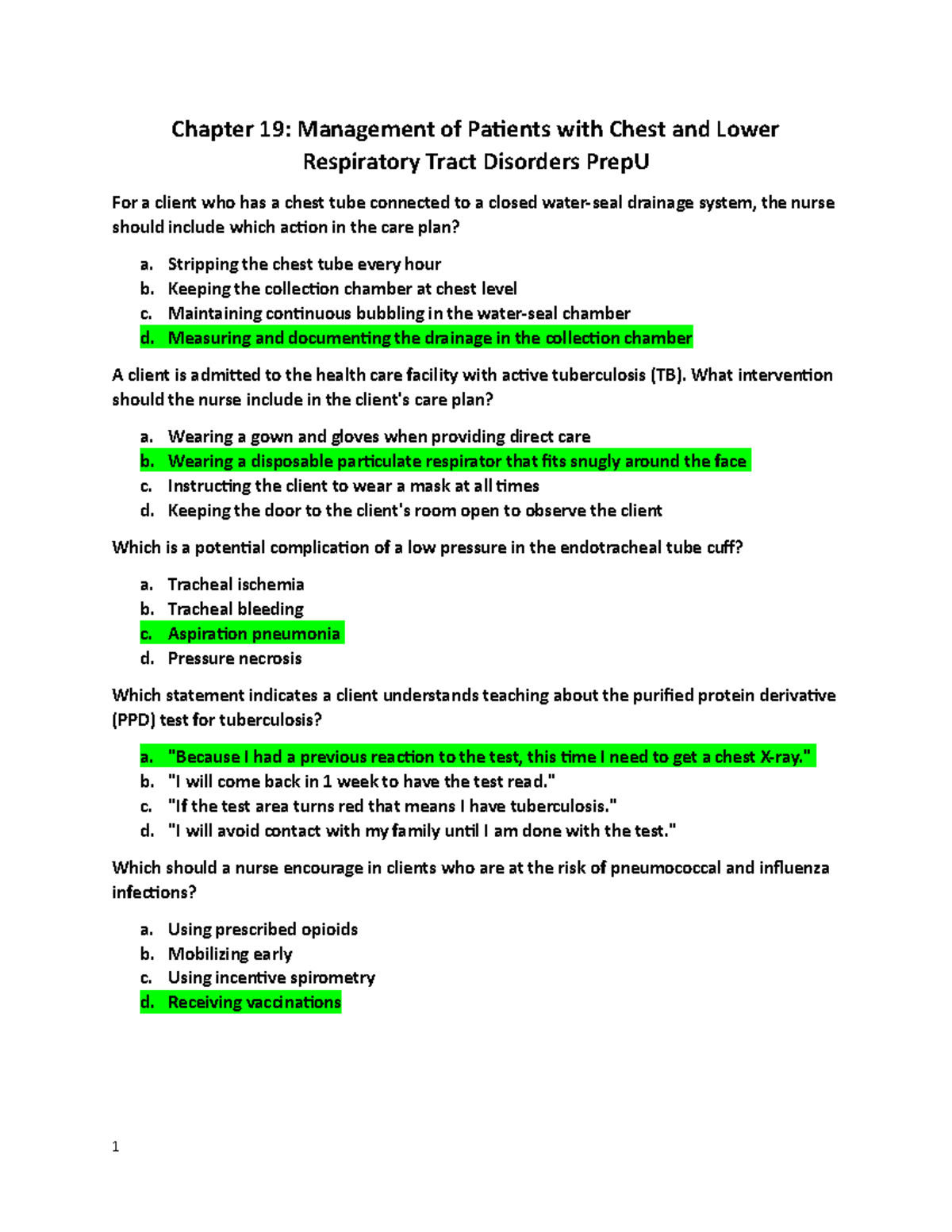 Management of Patients with Chest and Lower Respiratory Tract Disorders ...