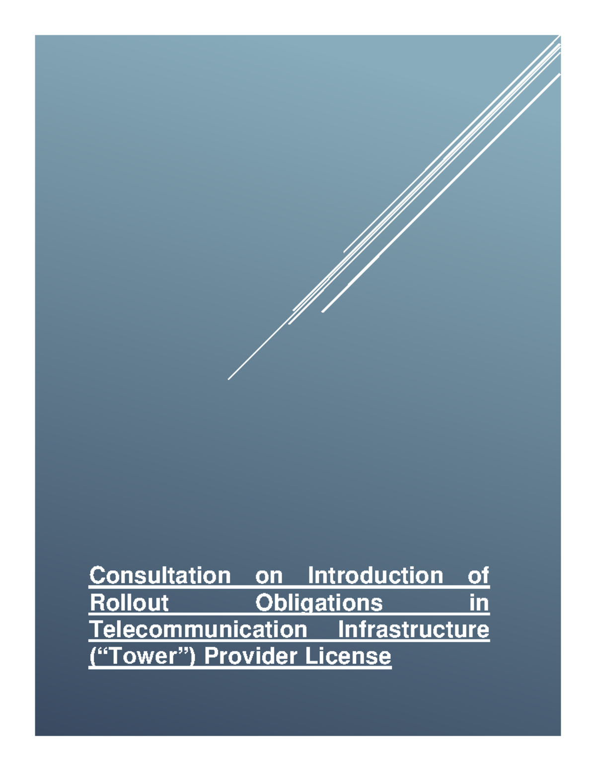 Consultation Paper on Rollout Obligations for TTP Licensees - Studocu
