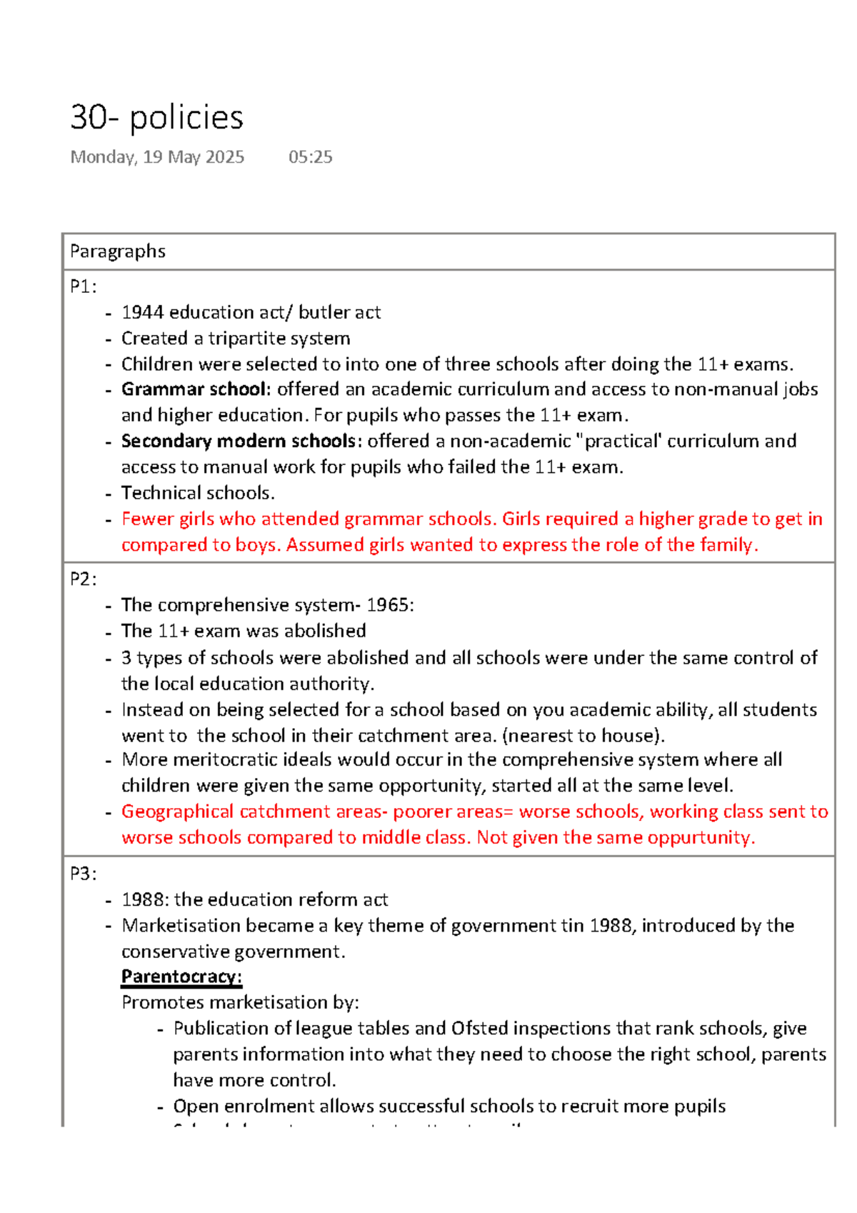 Educational Policies Overview: A 30 Marker Plan for SOC101 - Studocu