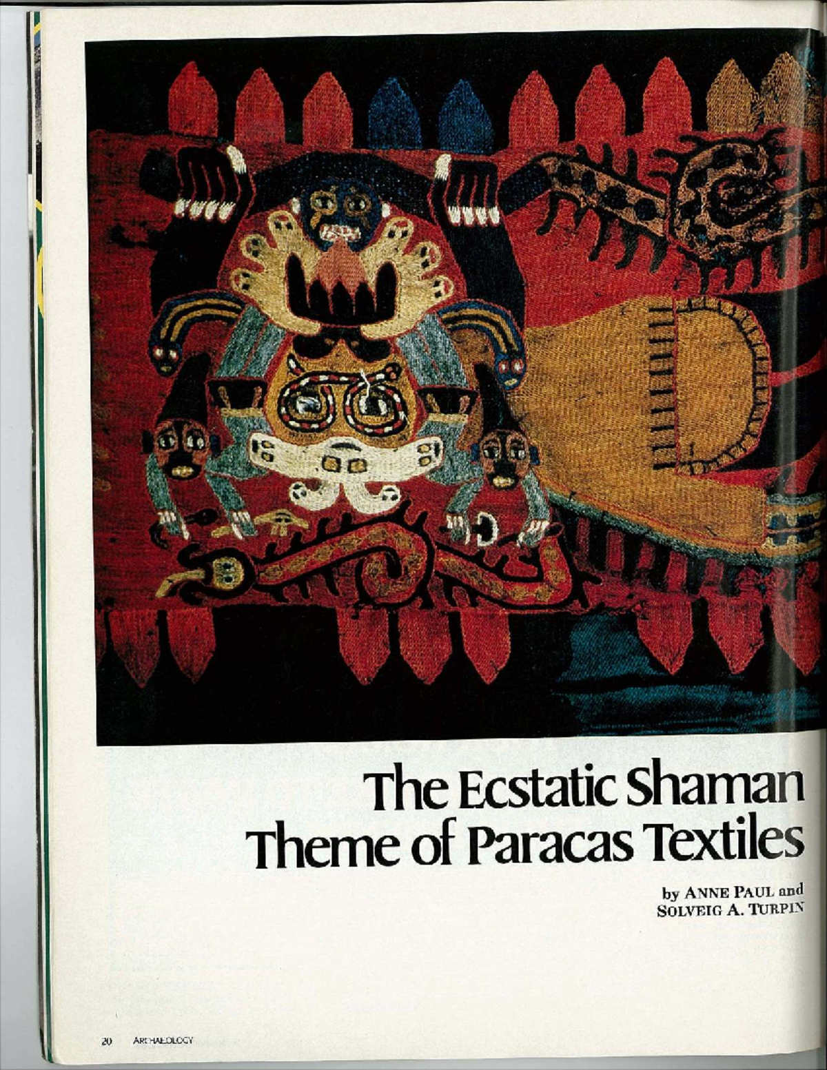 The Ecstatic Shaman Theme in Paracas Textiles: An Analysis - Studocu