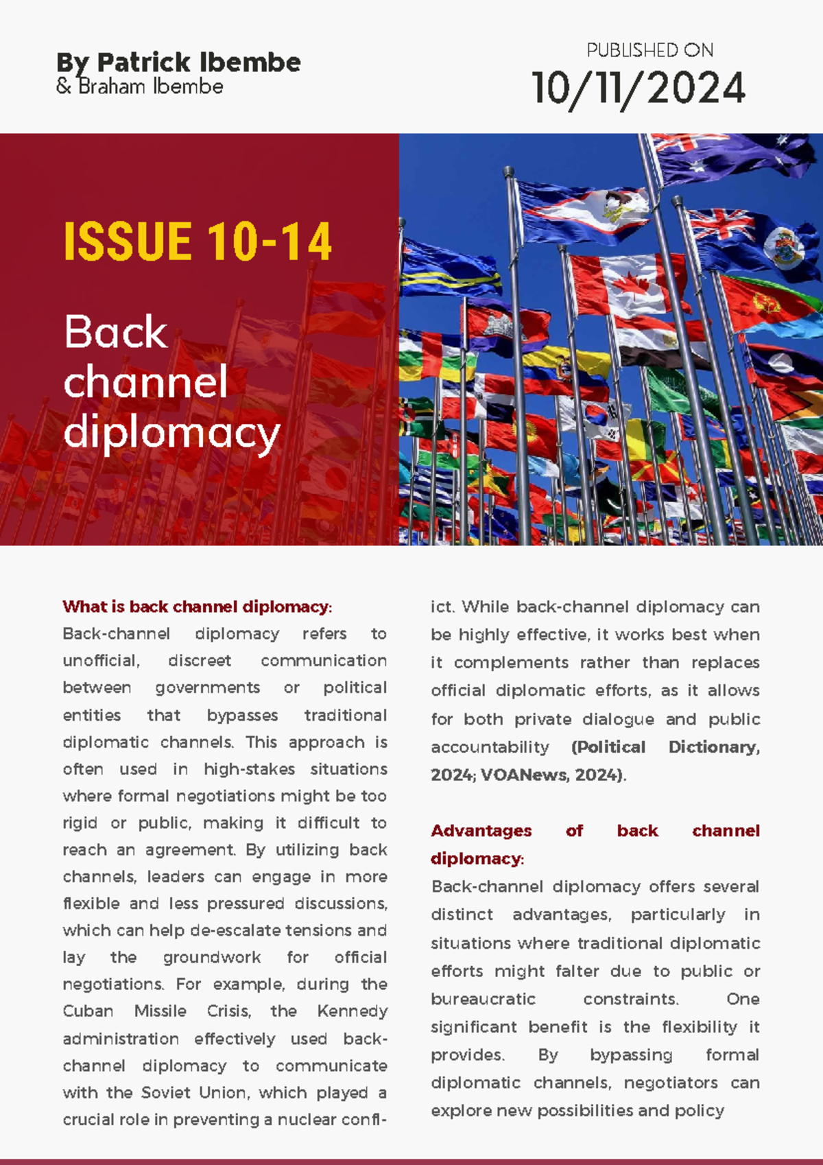 Back channel diplomacy - Back channel diplomacy What is back channel ...