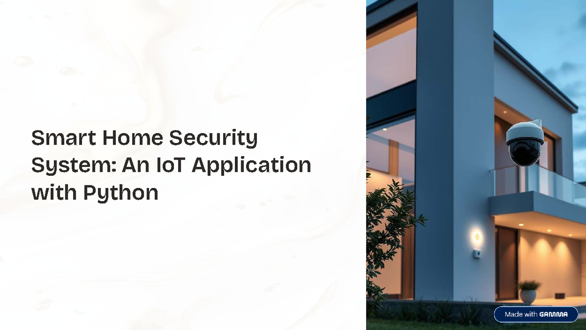 Smart Home Security System (IoT) with Python: Design & Implementation ...