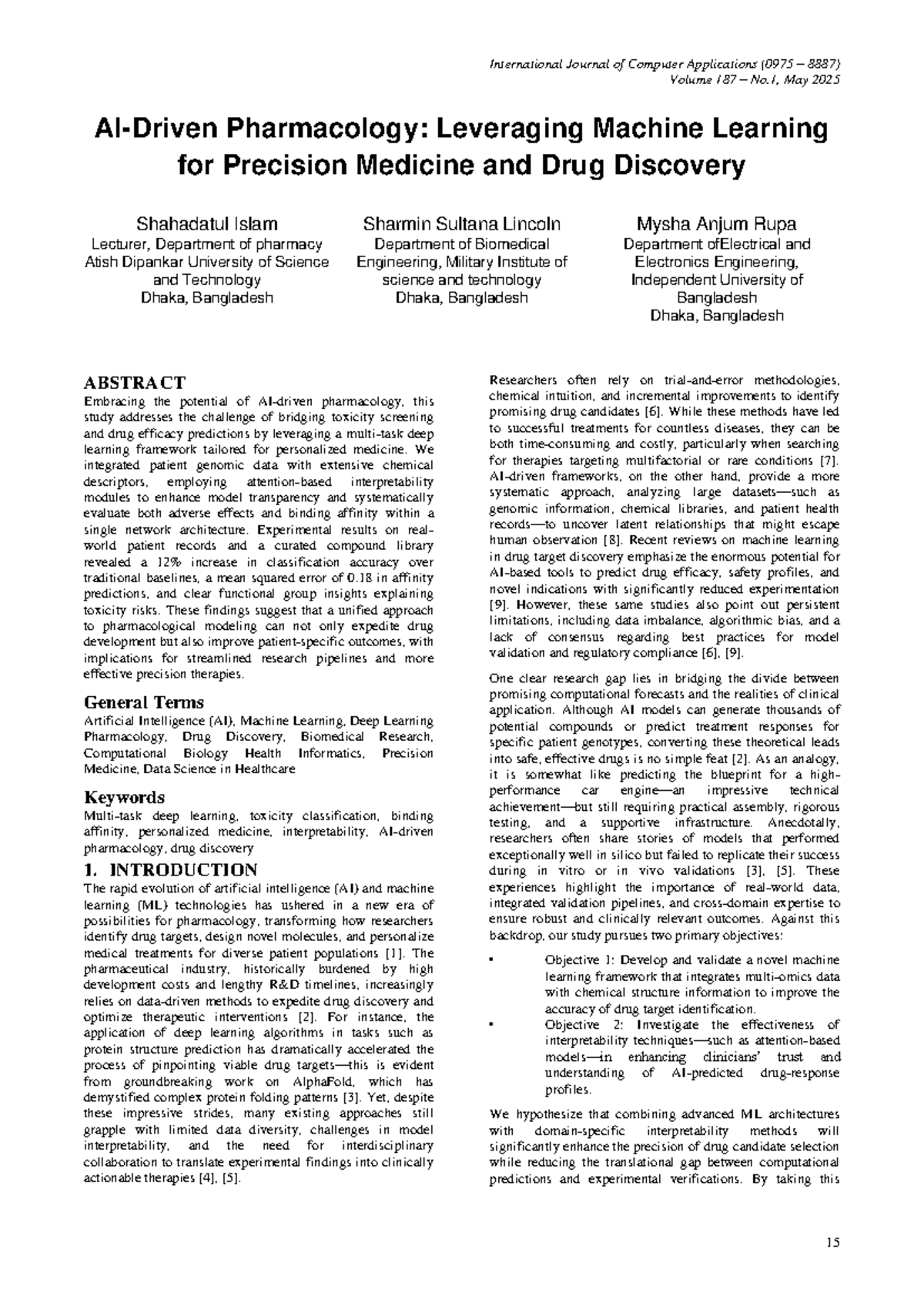 Leveraging Machine Learning in Pharmacology: Precision Medicine ...