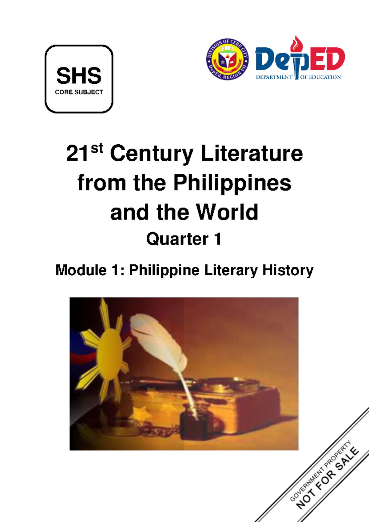 21st Century Literature Q1 Module 1: Philippine Literary History ...