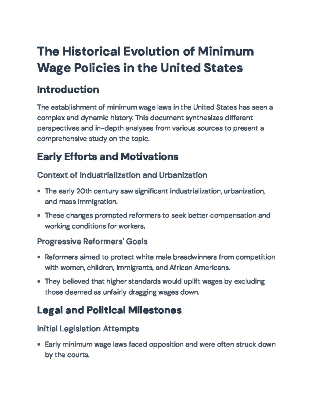 Minimum Wage Policies in the U.S.: Historical Evolution and Impact ...