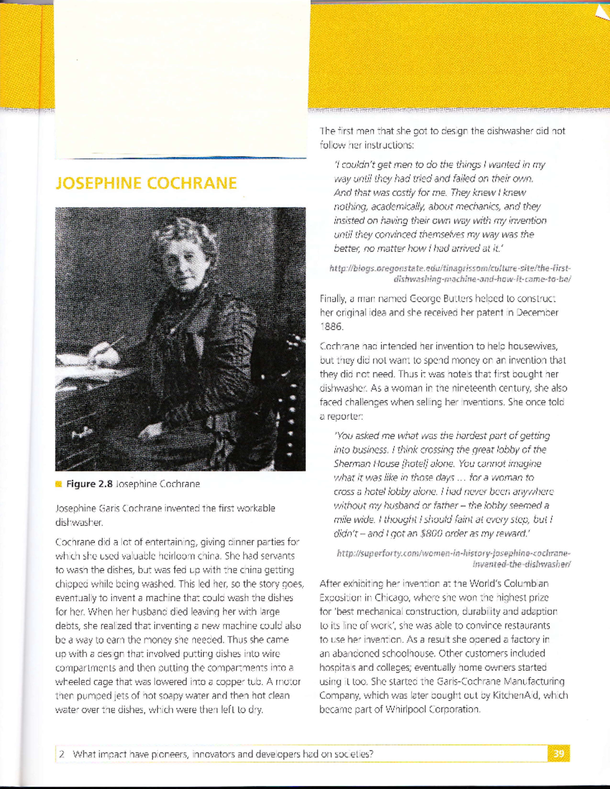 Cochrane's Invention: Josephine's Impact on Dishwashing Technology ...