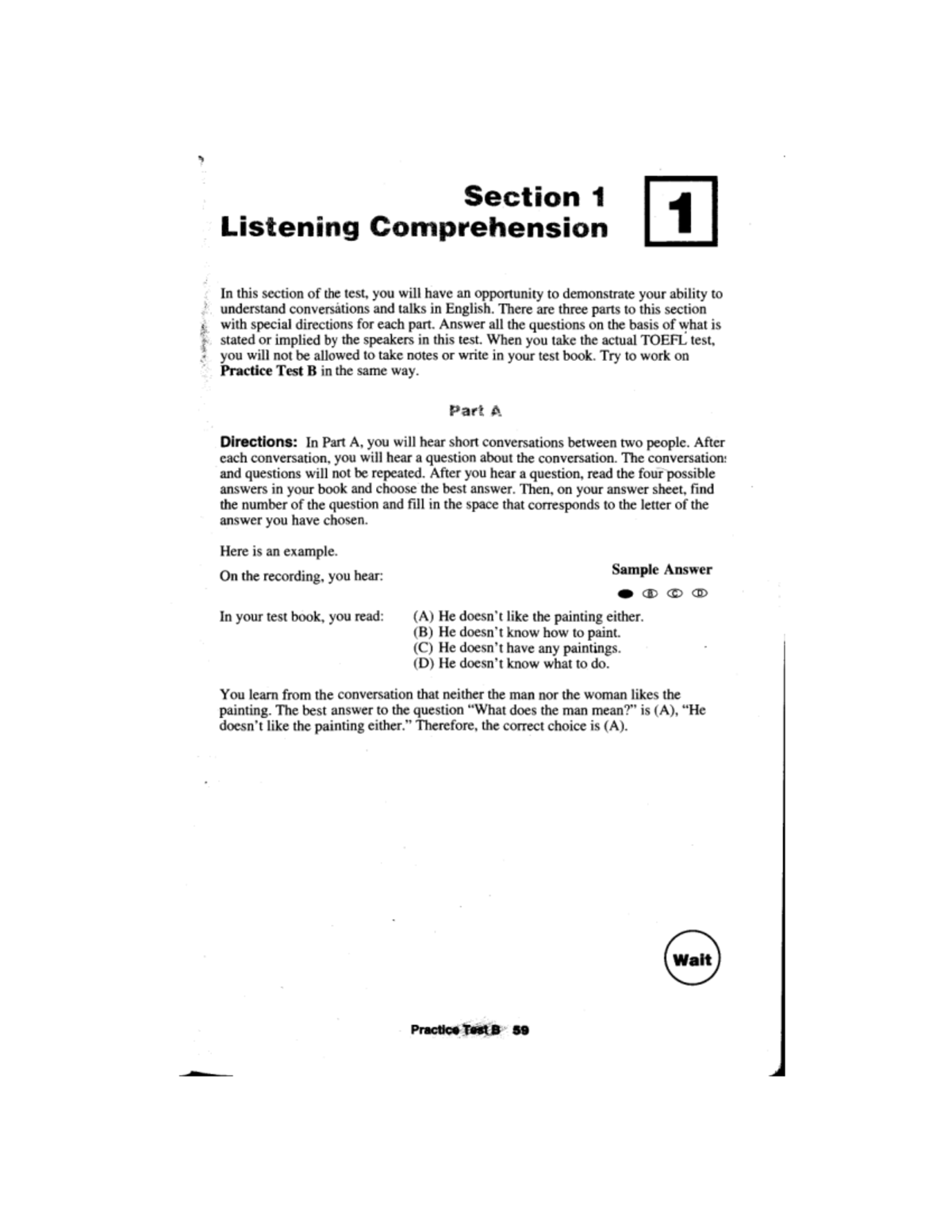 3 - TOEFL Listening Comprehension Practice Test - Studocu