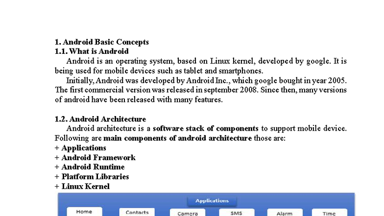 Android 04 - Basic Concepts of Android Architecture and Development - Studocu