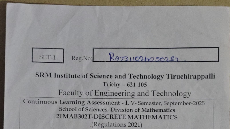 MAT101 - Discrete Mathematics Class 1: Set Theory and Proofs - Studocu