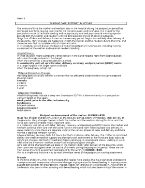 Week 4 Edapt Nursing CARE Intrapartum - Week 4 Edapt- Intrapartum Care ...