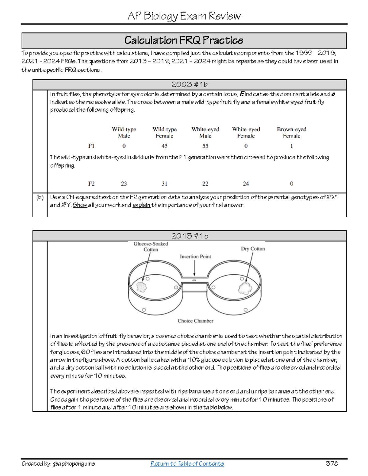 AP Biology (AP Bio) Exam Review: Calculation FRQ Practice - Studocu