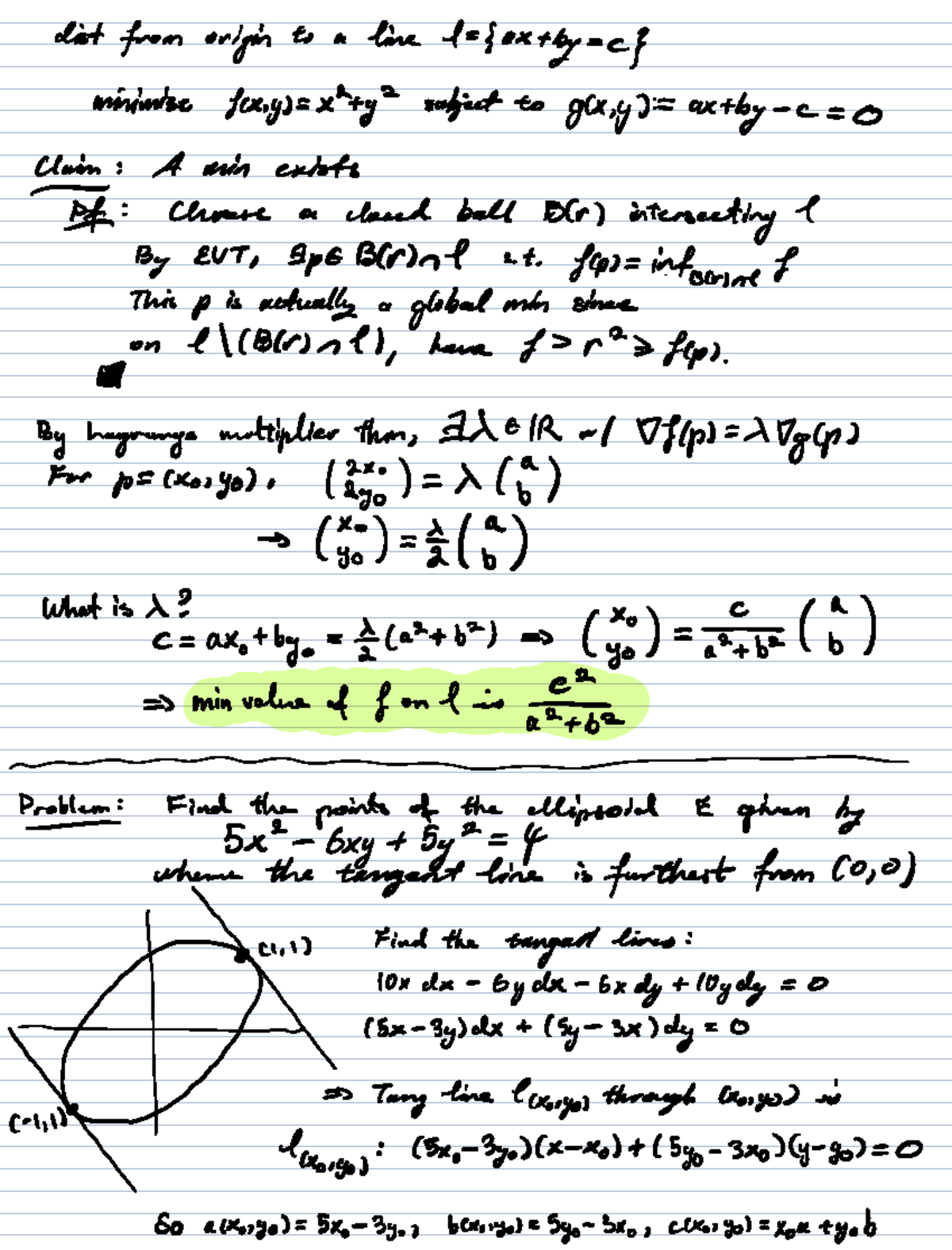 Optimizing Distance from Origin: A Tutorial on Lagrange Multipliers ...