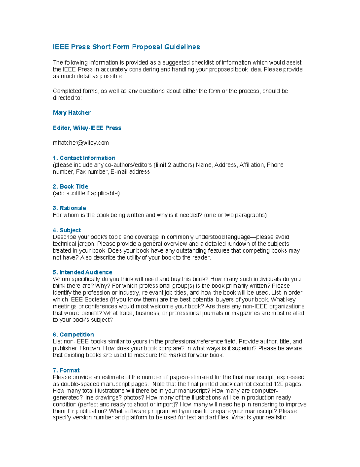 Short Ebooks Proposal Guidelines - Studocu