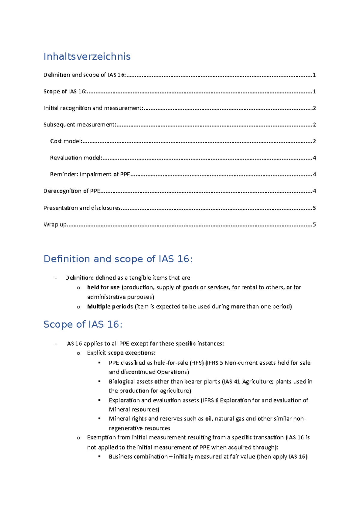 IAS 16 PPE - Comprehensive Summary and Key Insights on Accounting ...