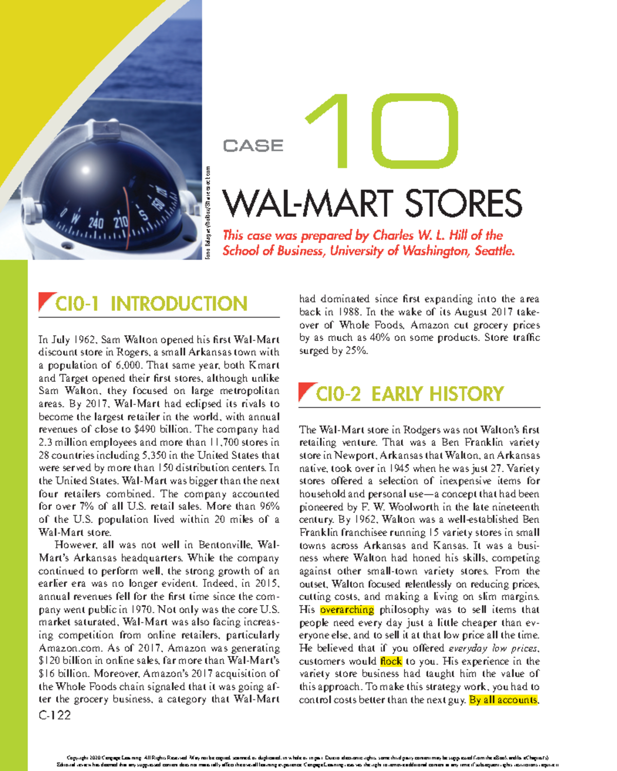 Case Study C-10: The Evolution and Strategies of Walmart Stores - Studocu